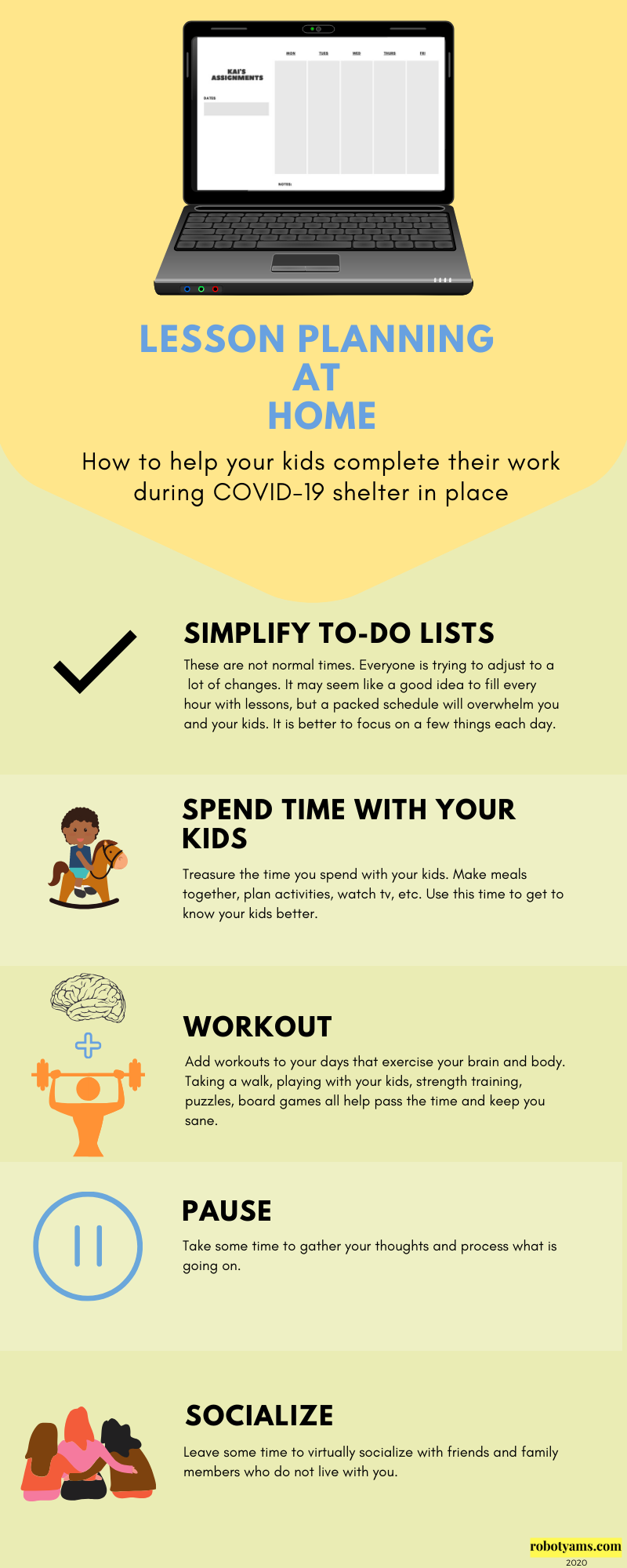 Lesson planning at home